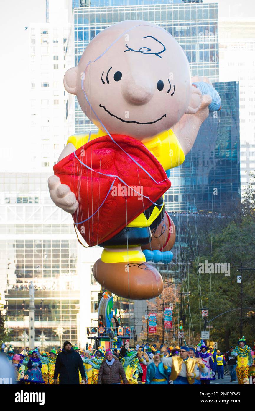 The Charlie Brown parade float is seen at the 91st Macy's Thanksgiving ...