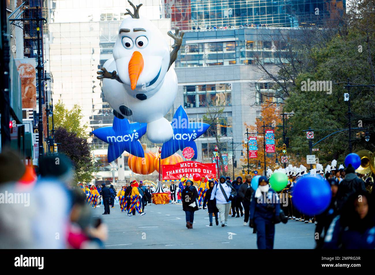 The Olaf parade float is seen at the 91st Macy's Thanksgiving Day ...