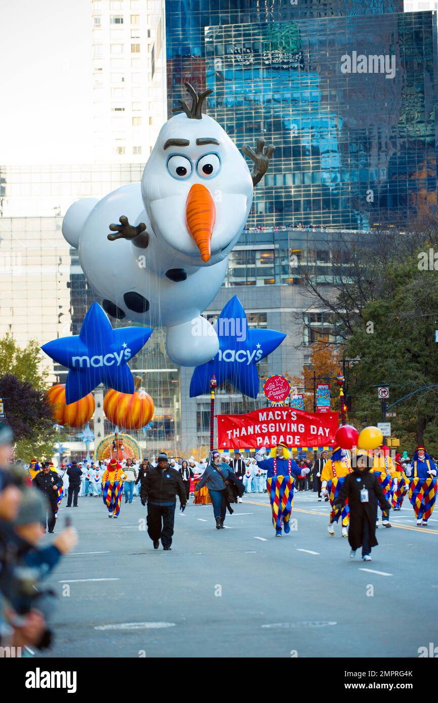 The Olaf parade float is seen at the 91st Macy's Thanksgiving Day ...