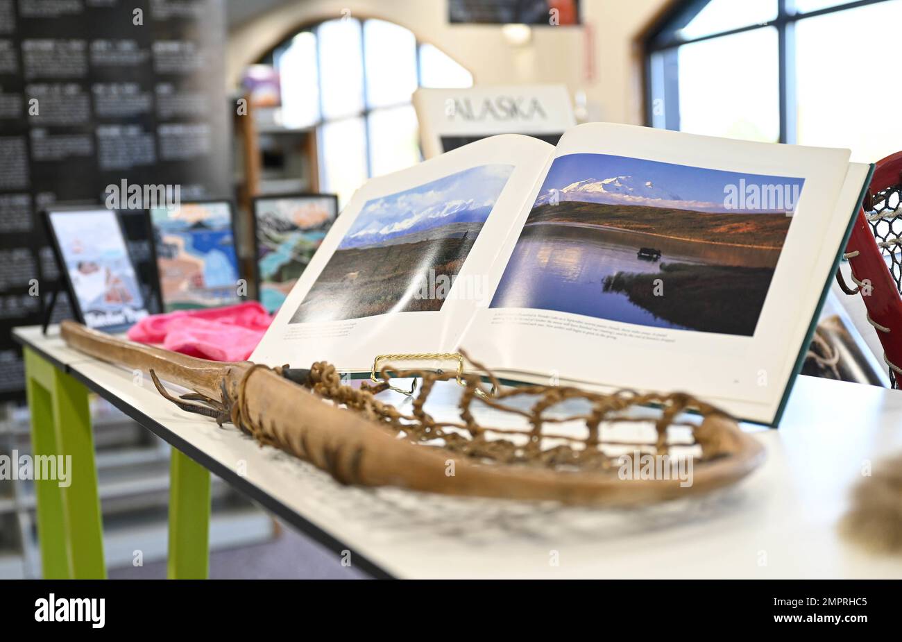 A Native American Heritage display rests on a table at the Bateman ...