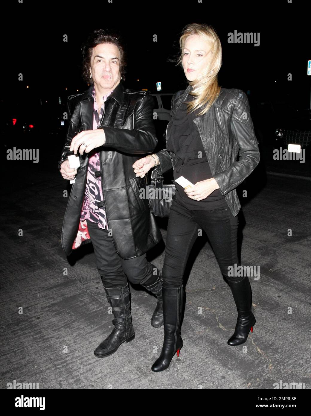 KISS musician Paul Stanley and pregnant wife Erin Sutton arrive at The ...