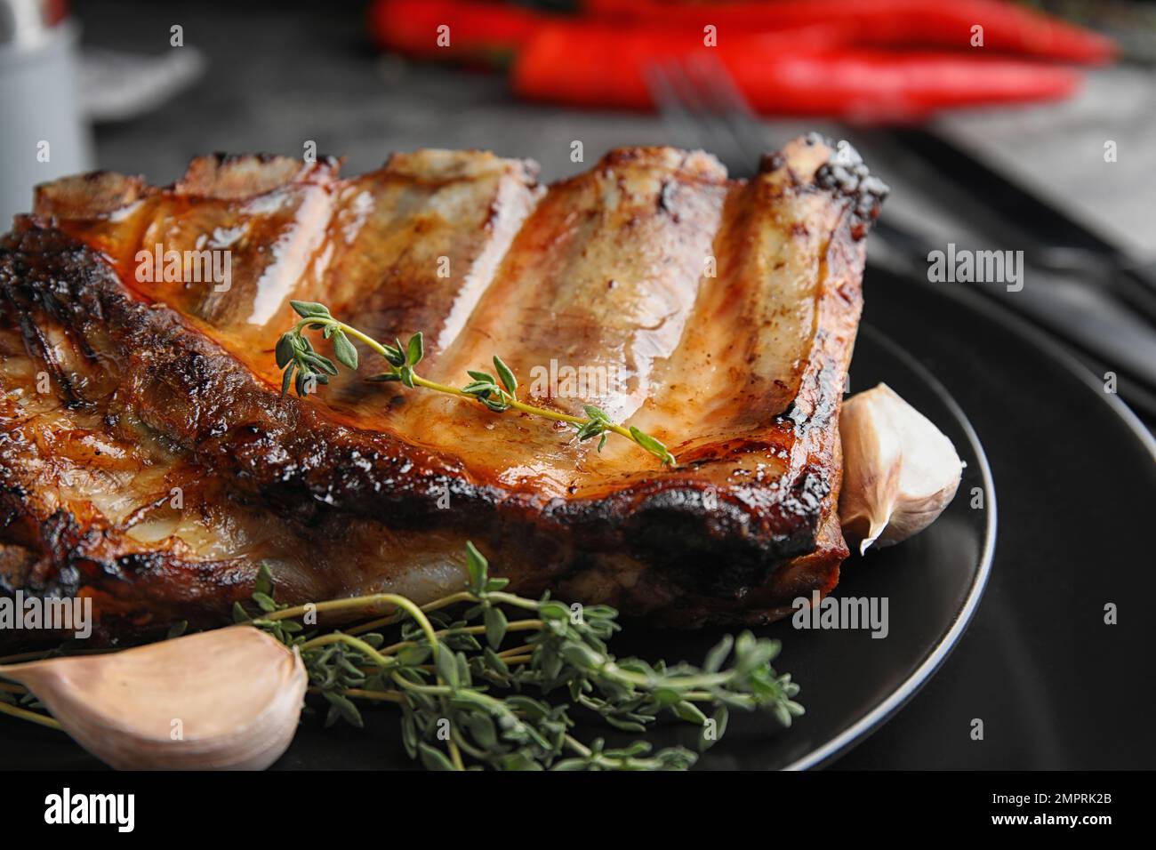 American steakhouse plate hi-res stock photography and images - Alamy