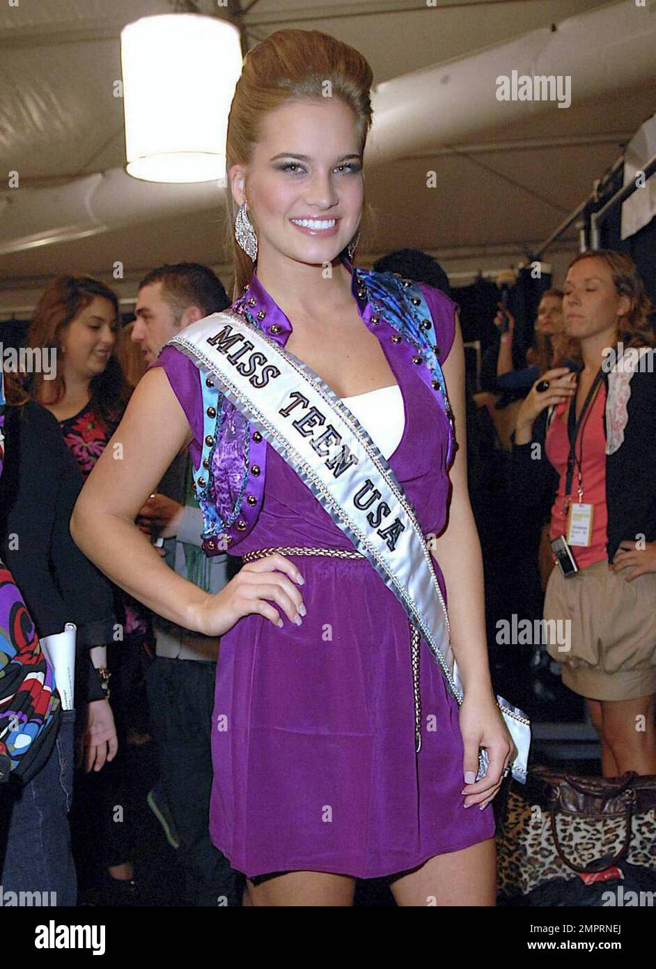 Stormi Henley, Miss Teen USA 2009, backstage at the Custo Barcelona ...