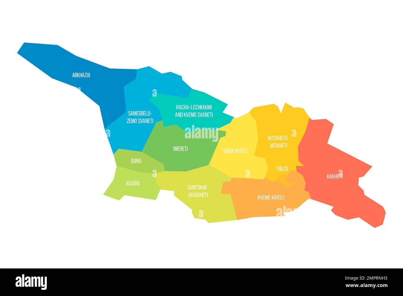 Georgia political map of administrative divisions Stock Vector Image ...