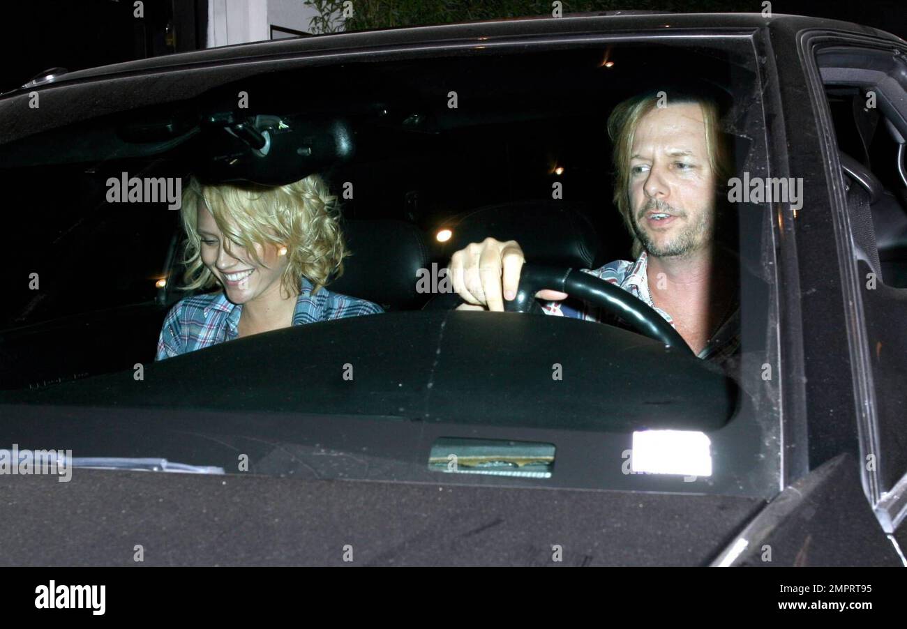 David Spade leaves the restaurant STK after enjoying dinner with a ...