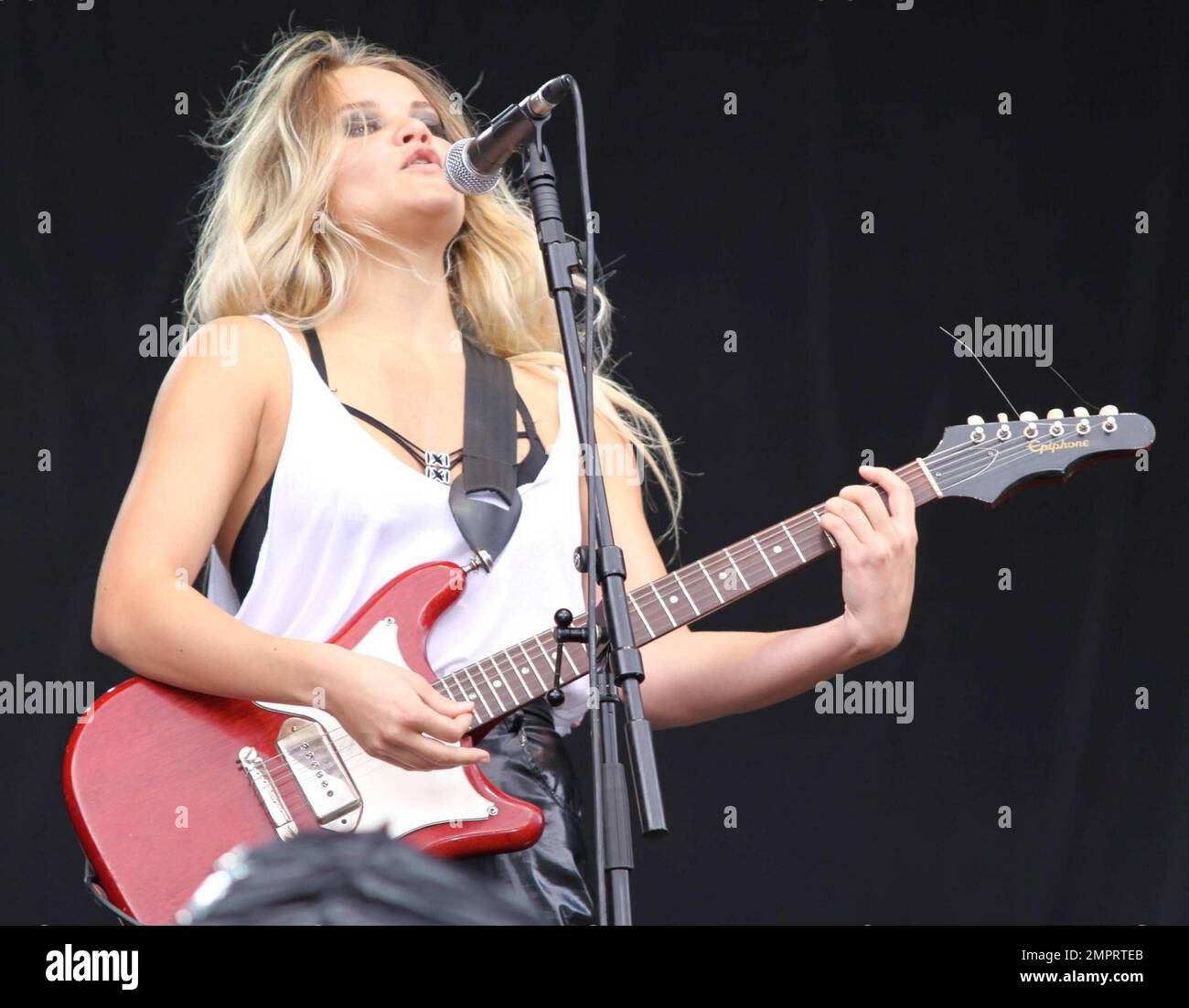 British singer songwriter Daisy Coburn (aka Daisy Dares You) shows off ...