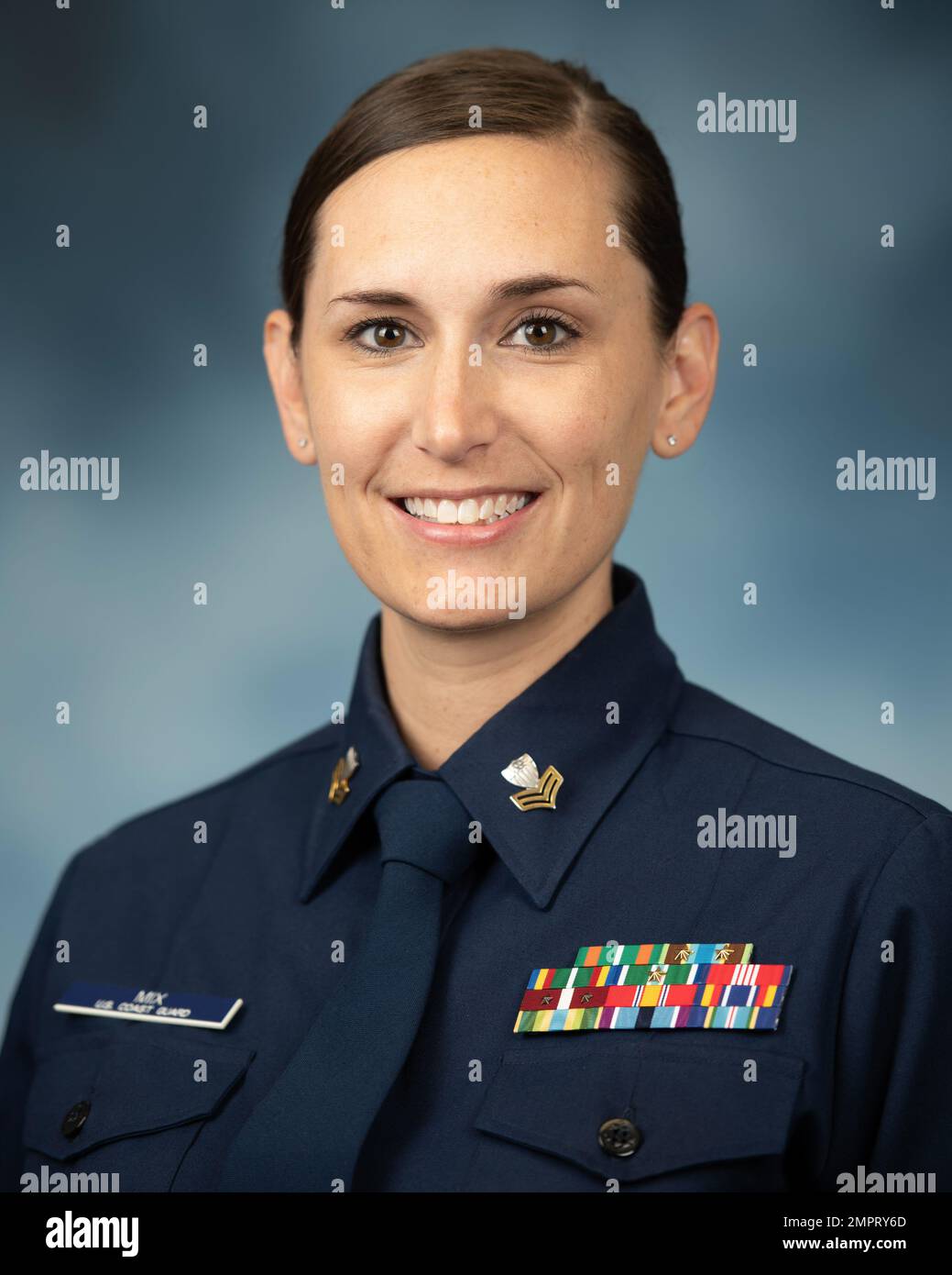 Petty Officer 1st Class Abigail Mix is an instructor and storekeeper in ...