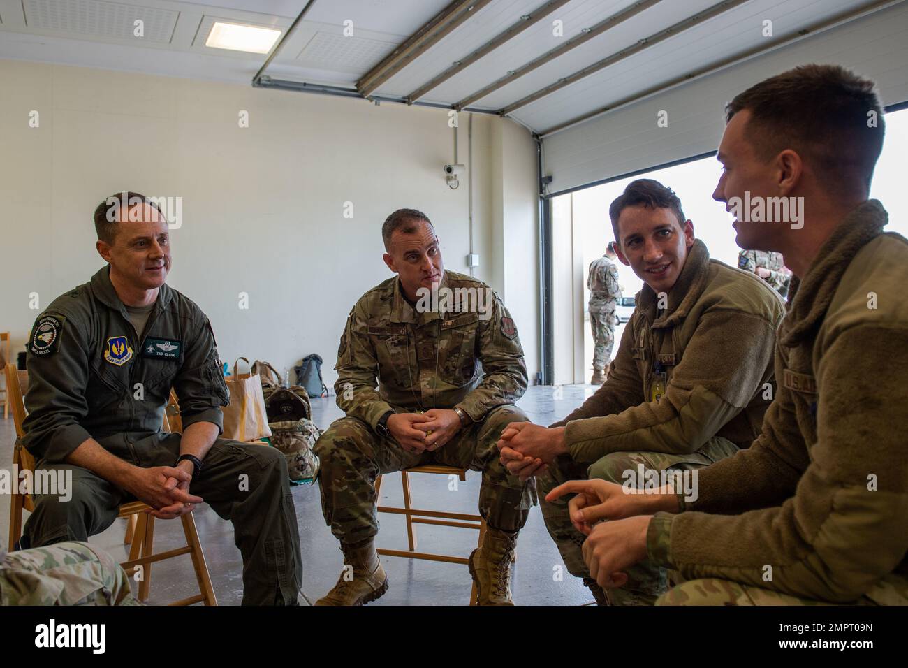 U.S. Air Force Brig. Gen. Tad Clark, 31st Fighter Wing commander, left ...
