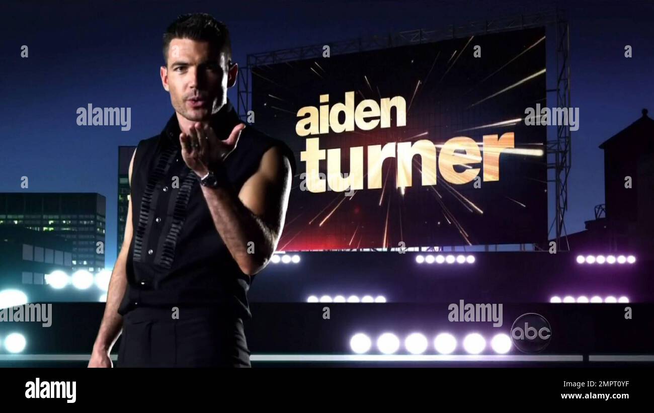 English actor Aiden Turner dances the Cha Cha Cha live with his partner ...