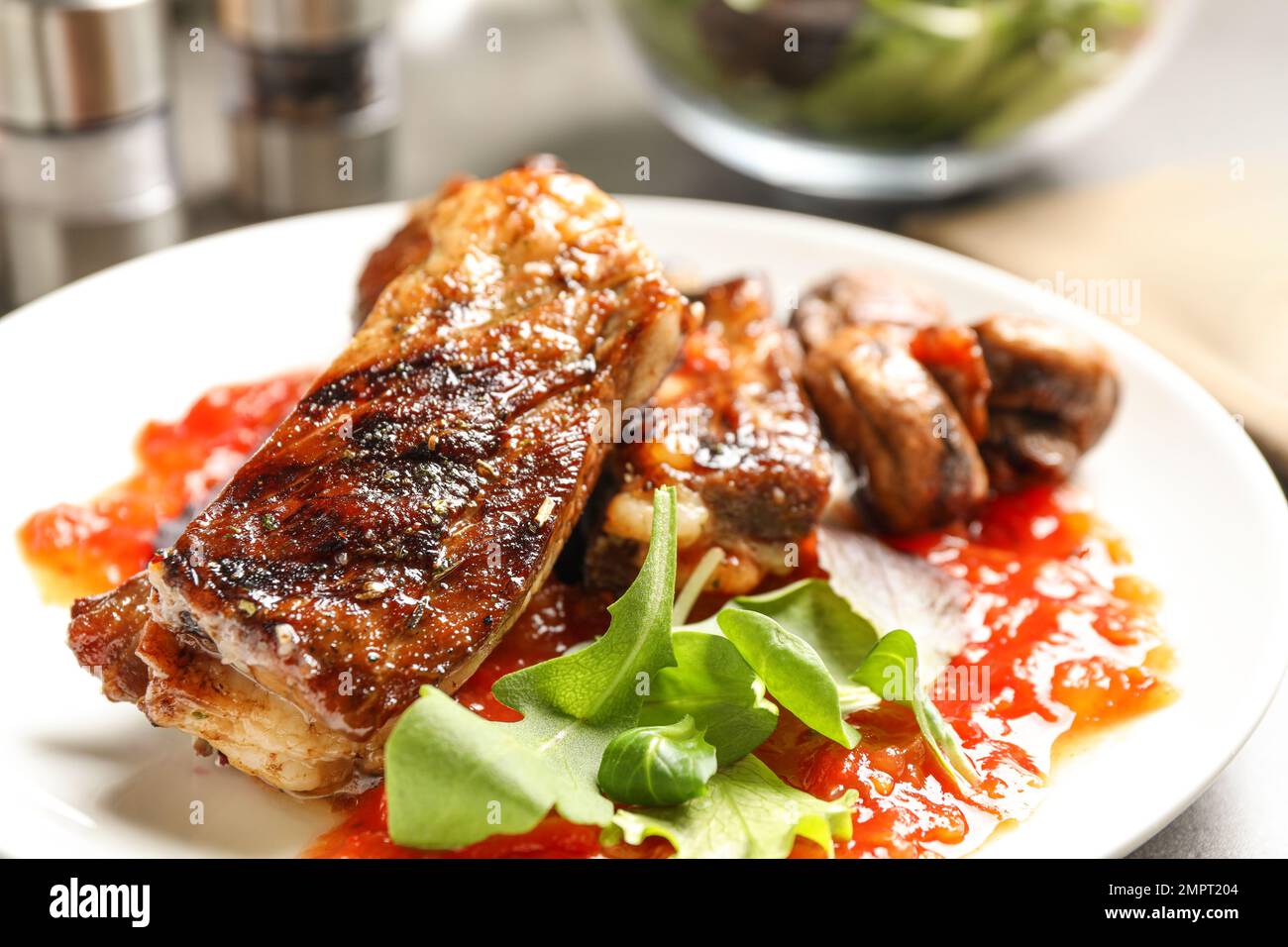 American steakhouse plate hi-res stock photography and images - Alamy