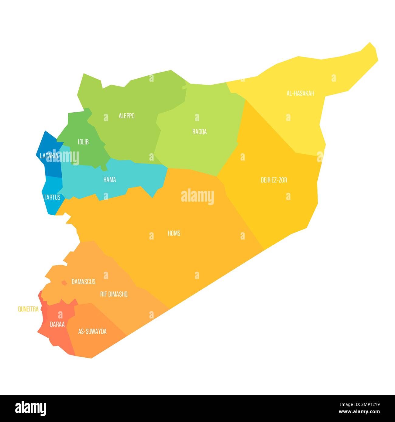 Syria political map of administrative divisions Stock Vector Image ...