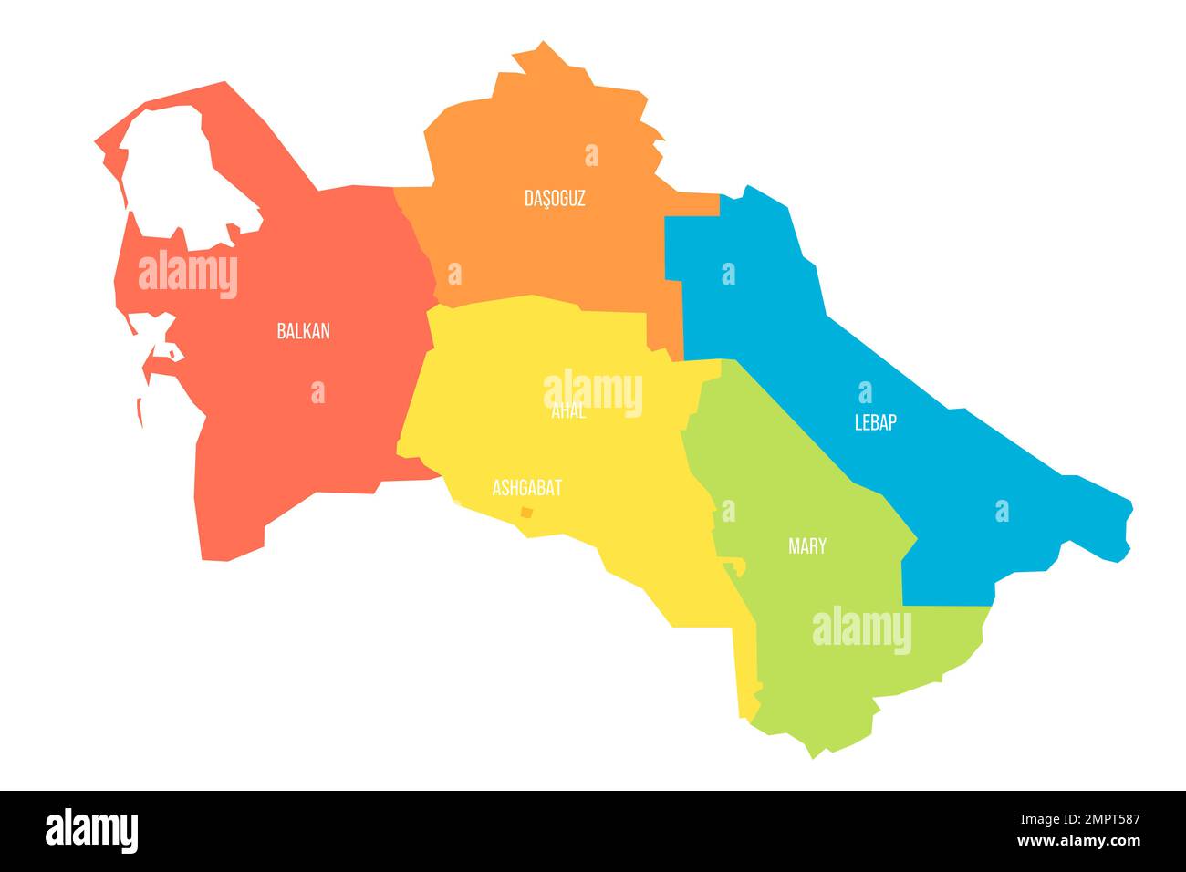 Turkmenistan political map of administrative divisions Stock Vector Image & Art - Alamy