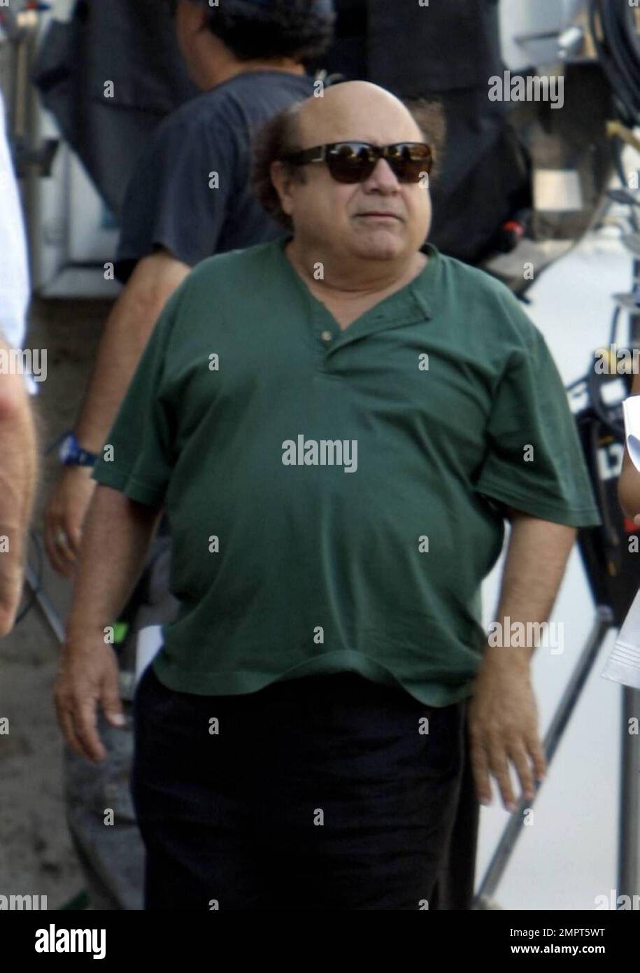 EXCLUSIVE!! Actor Danny Devito waves to the cameras while filming an ...