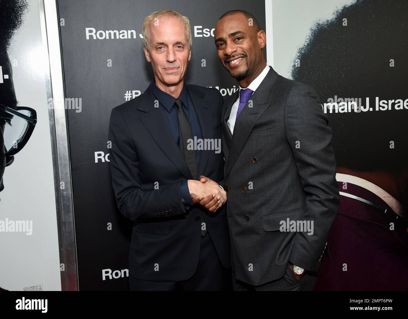 Director Dan Gilroy, left, and executive producer Charles D. King attend a special screening of ...