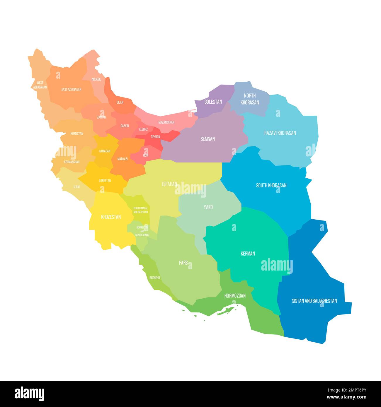 Iran political map of administrative divisions Stock Vector Image & Art ...