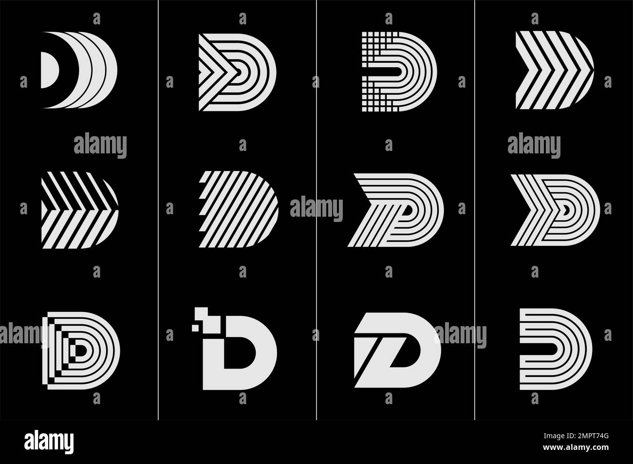 Letter d logo Black and White Stock Photos & Images - Alamy