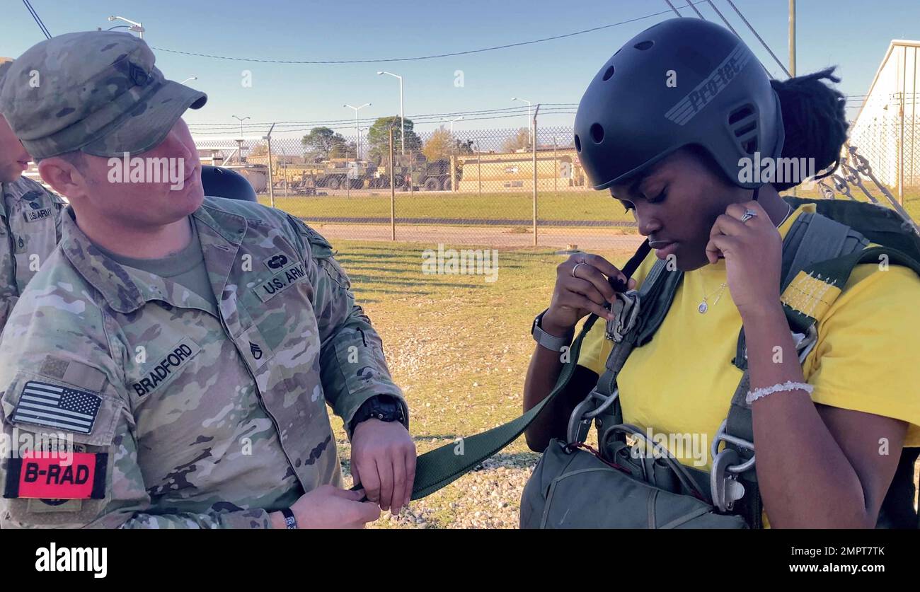 Soldiers at Fort Bragg help secure harnesses on Gates County High ...