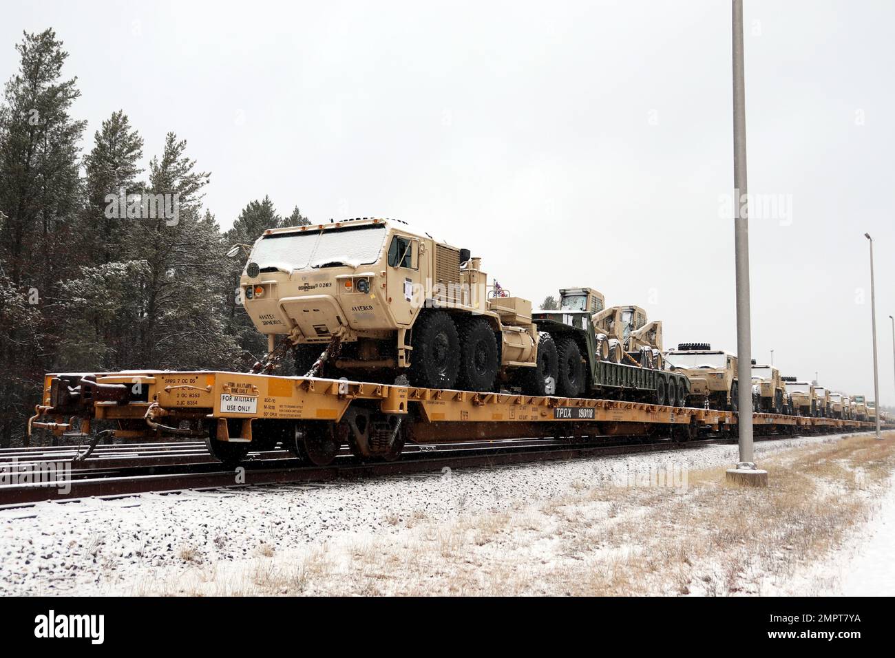 Railcars that were loaded by Soldiers with the Army Reserve’s 411th ...