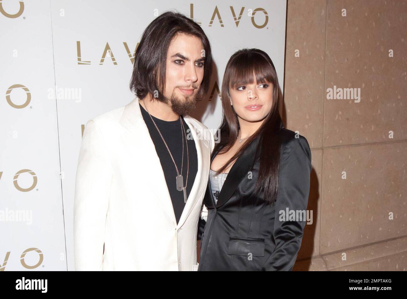 Dave Navarro poses with adult film star Renee Perez as he hosts Erotica ...