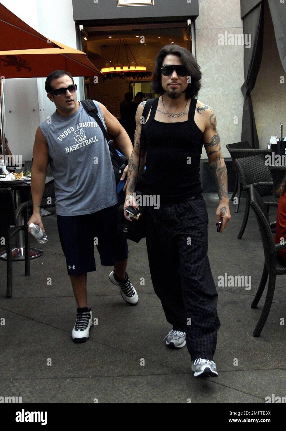 Exclusive!! Dave Navarro leaves Cafe Primo with a friend. The pair are ...