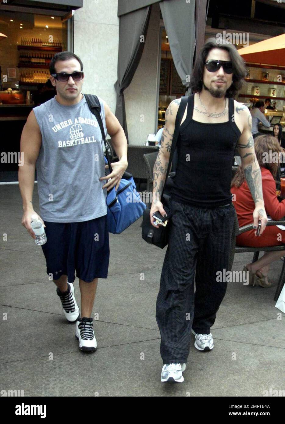 Exclusive!! Dave Navarro leaves Cafe Primo with a friend. The pair are ...