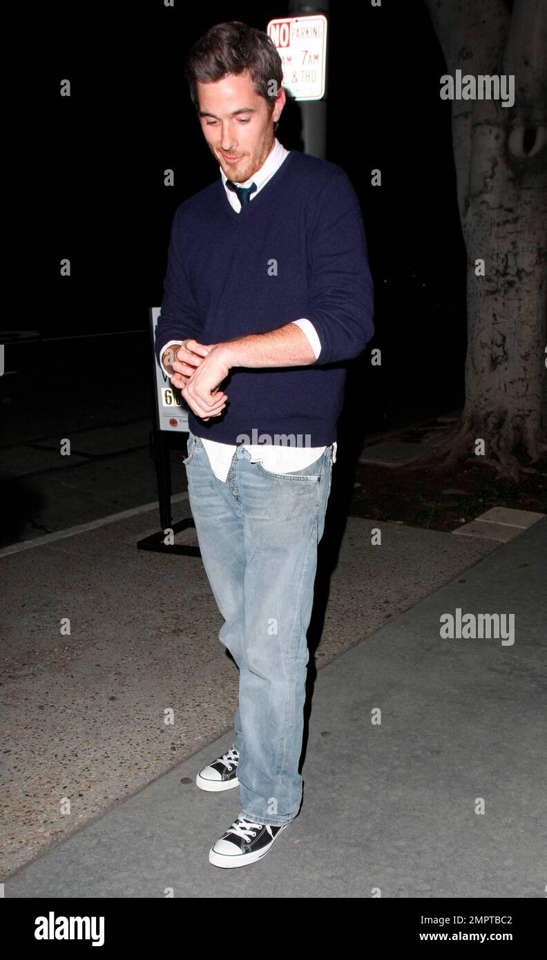 Actor Dave Annable leaves Madeo restaurant after enjoying dinner. Los ...