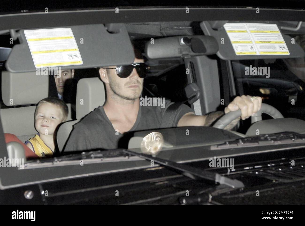 David Beckham and his son, Cruz, pick Victoria Beckham up at LAX after ...