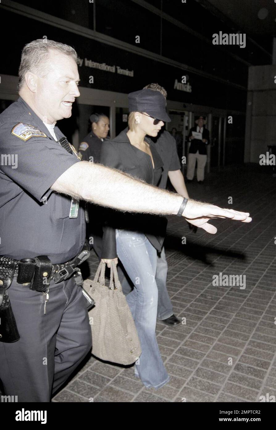 David Beckham and his son, Cruz, pick Victoria Beckham up at LAX after ...