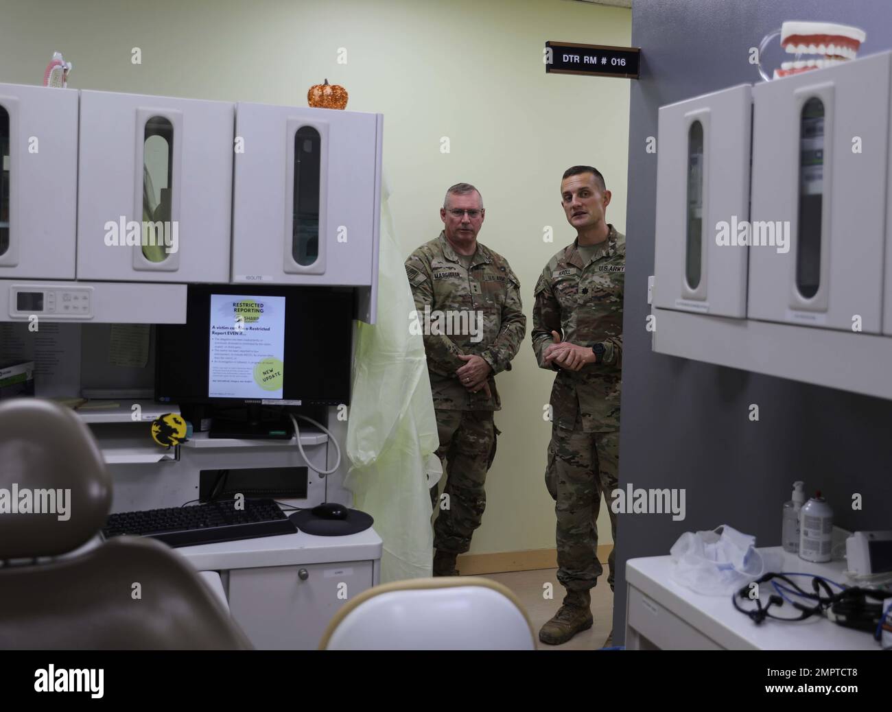 Lt. Col. Michael Kroll, the Commander of the 673rd Dental Company Area ...