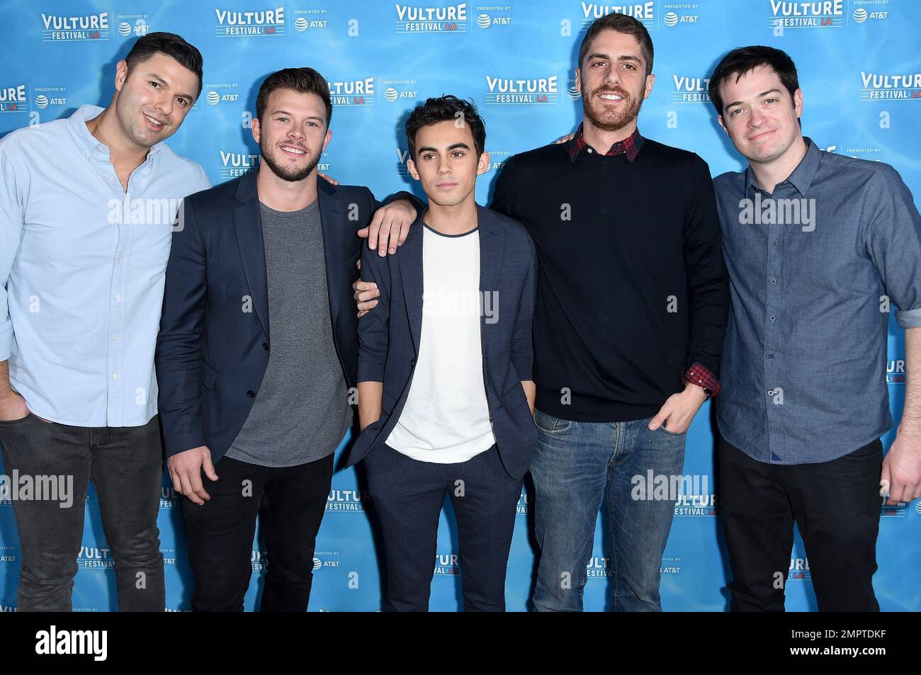 Dan Lagana, from left, Jimmy Tatro, Tyler Advarez, Dan Yacenda and Dan ...