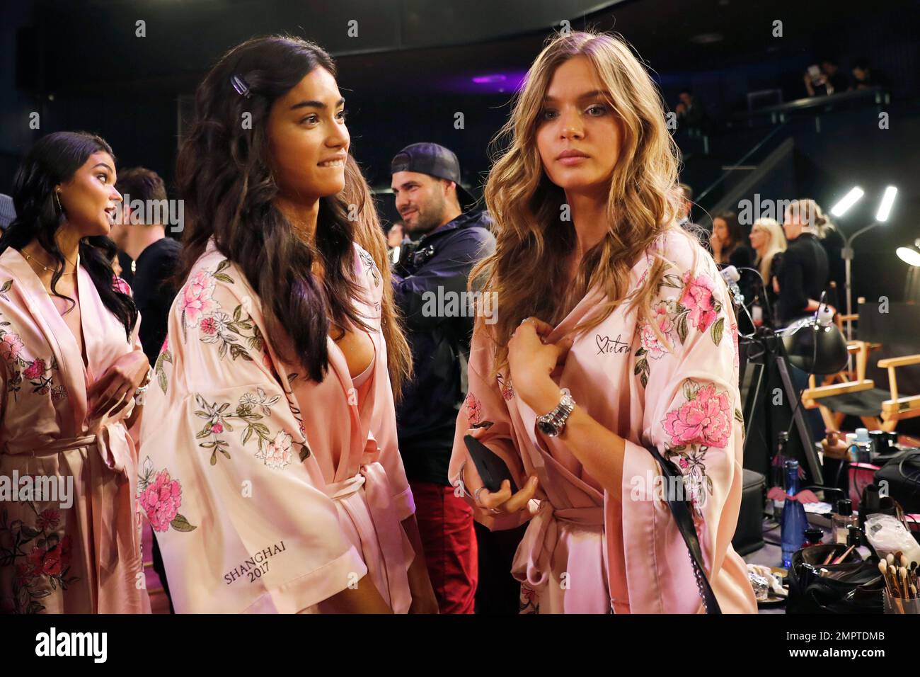 Denmark model Josephine Skriver, right, stands with Kelly Gale of ...