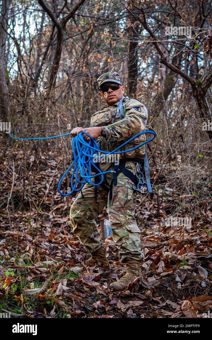 U.S. ARMY Soldiers and South Korean Katusa's Conduct a Ruck march and ...