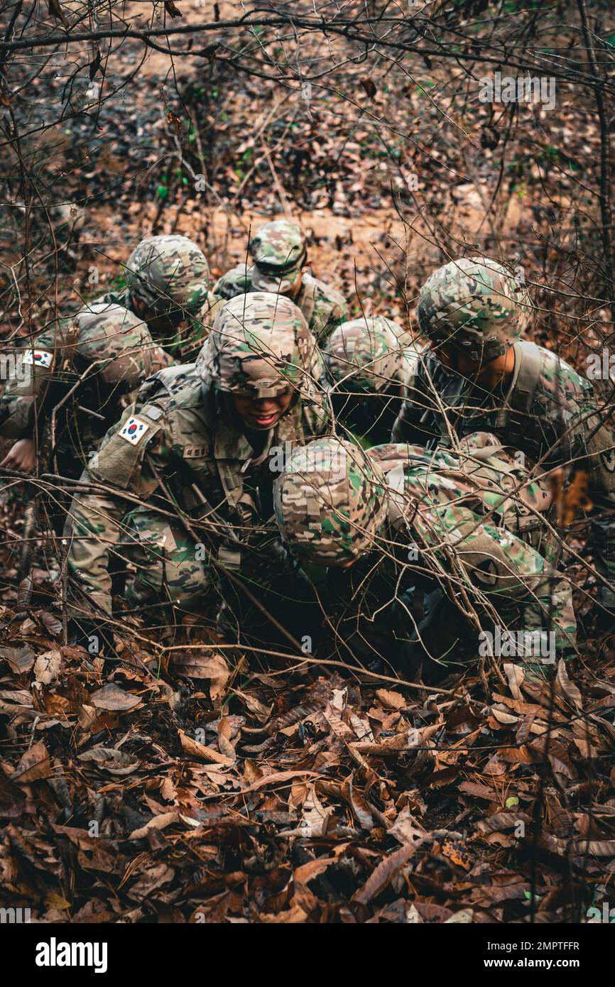U.S. ARMY Soldiers and South Korean Katusa's Conduct a Ruck march and ...