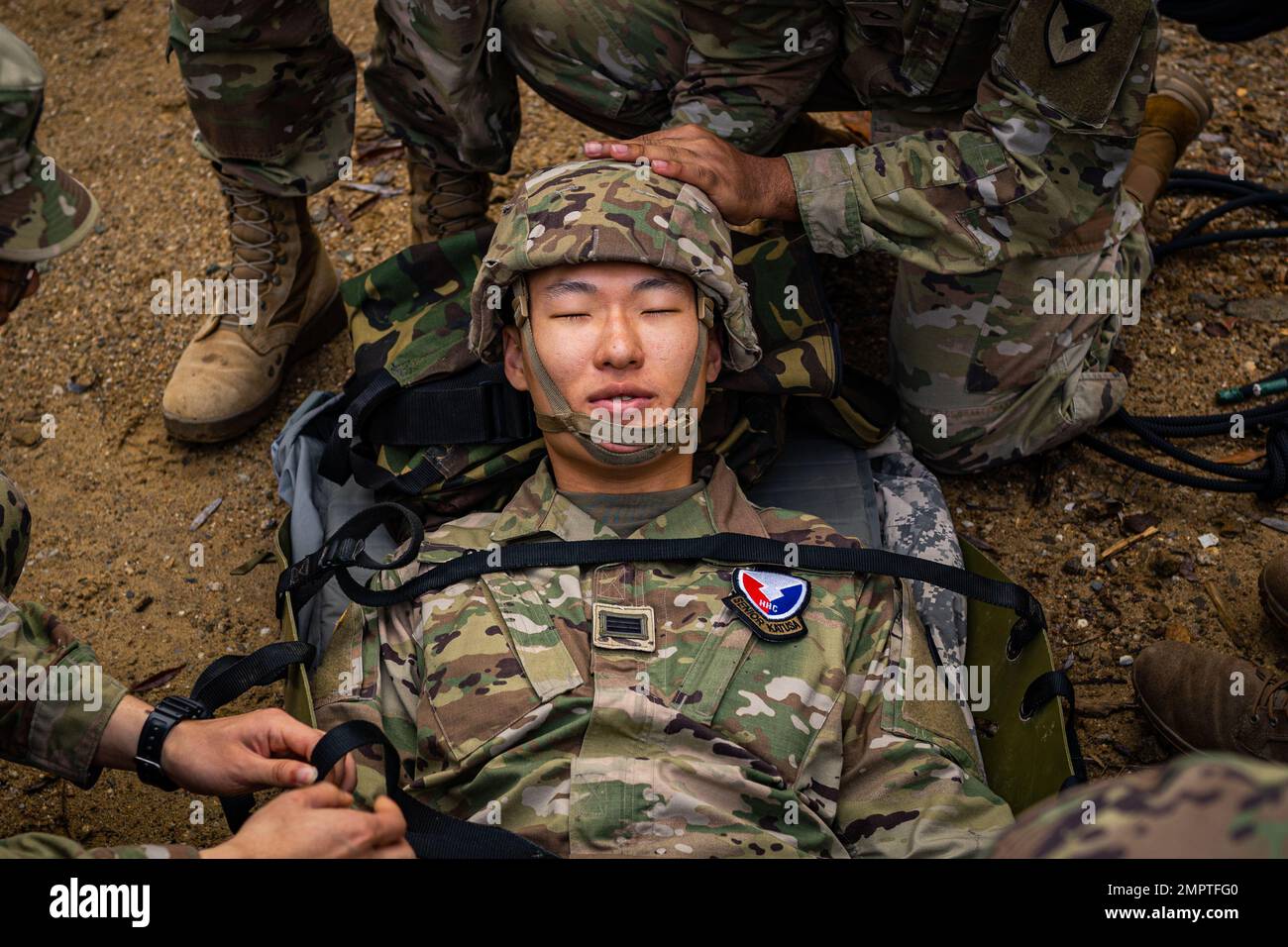 U.S. ARMY Soldiers and South Korean Katusa's Conduct a Ruck march and ...