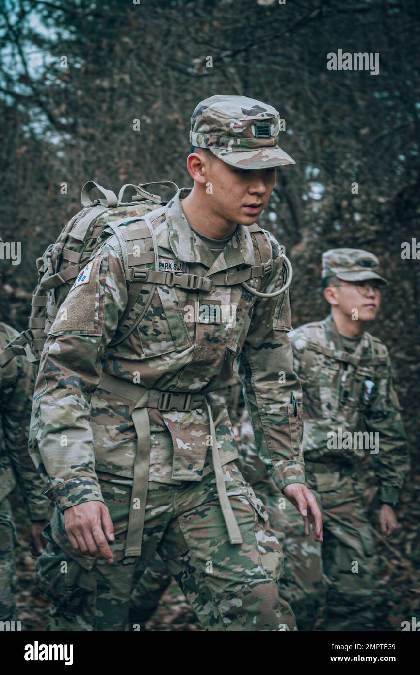 U.S. ARMY Soldiers and South Korean Katusa's Conduct a Ruck march and ...