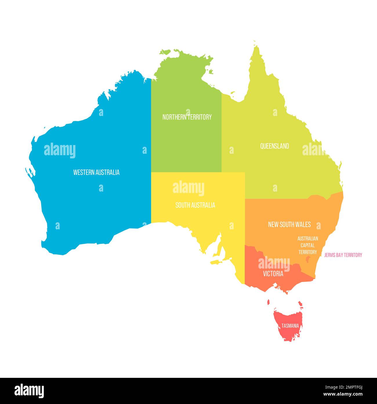 Australia political map of administrative divisions Stock Vector Image ...