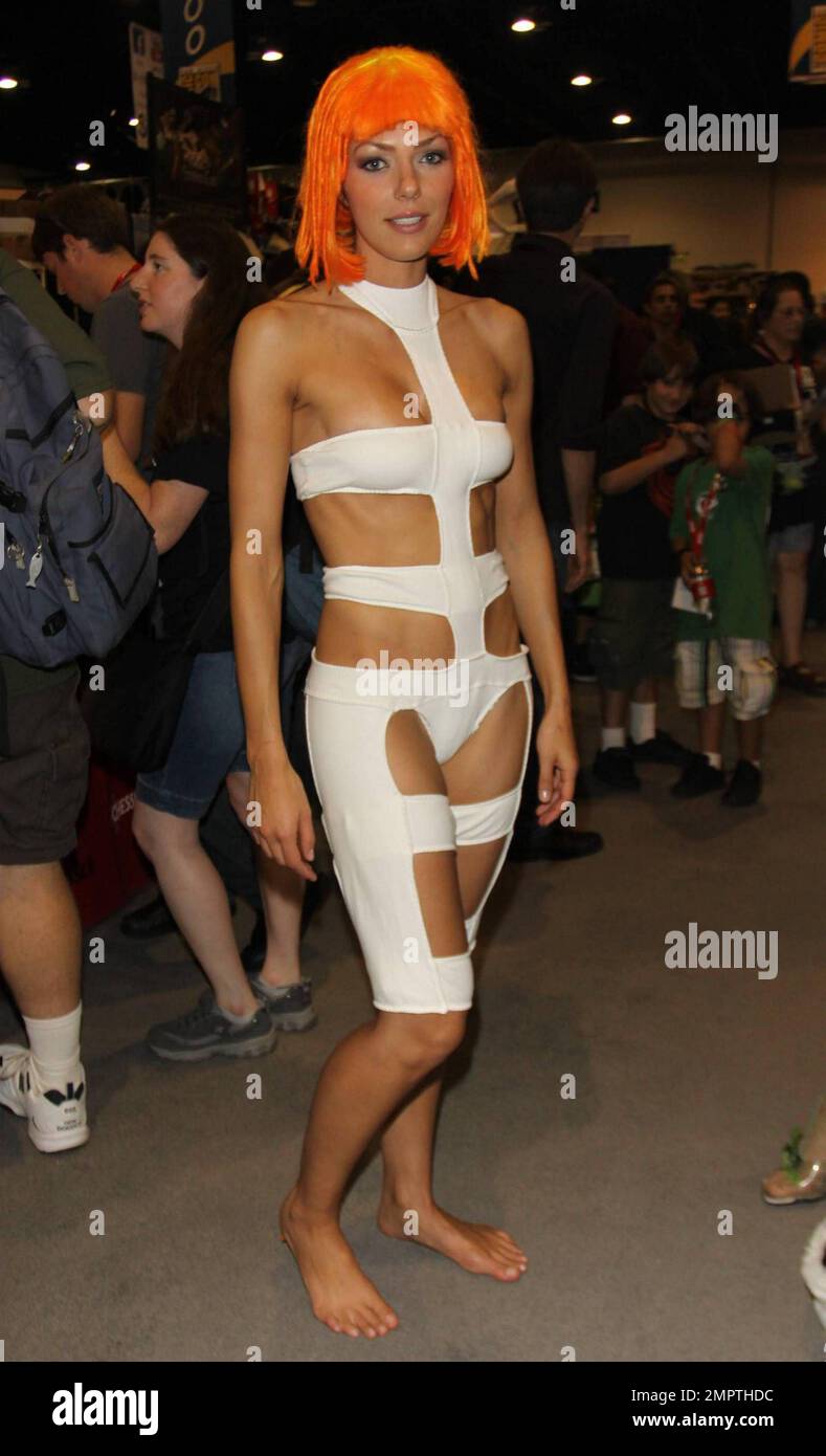 A fan dresses as Milla Jovovich's character from "The Fifth Element" at the San Diego Convention ...