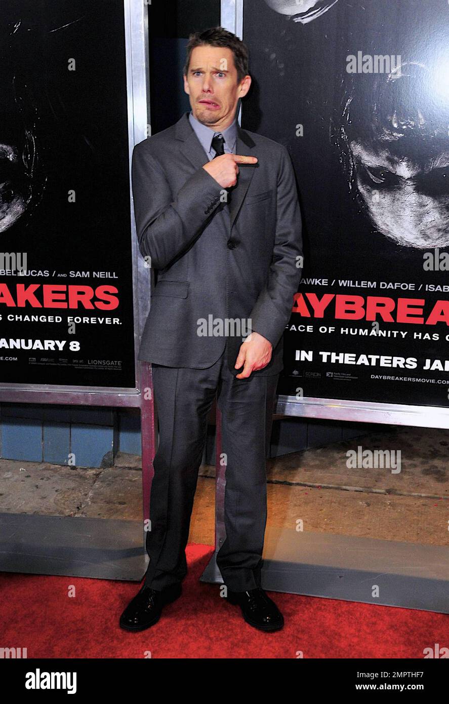 Ethan Hawke at the Premiere of 'Daybreakers' at the SVA Theater in New ...