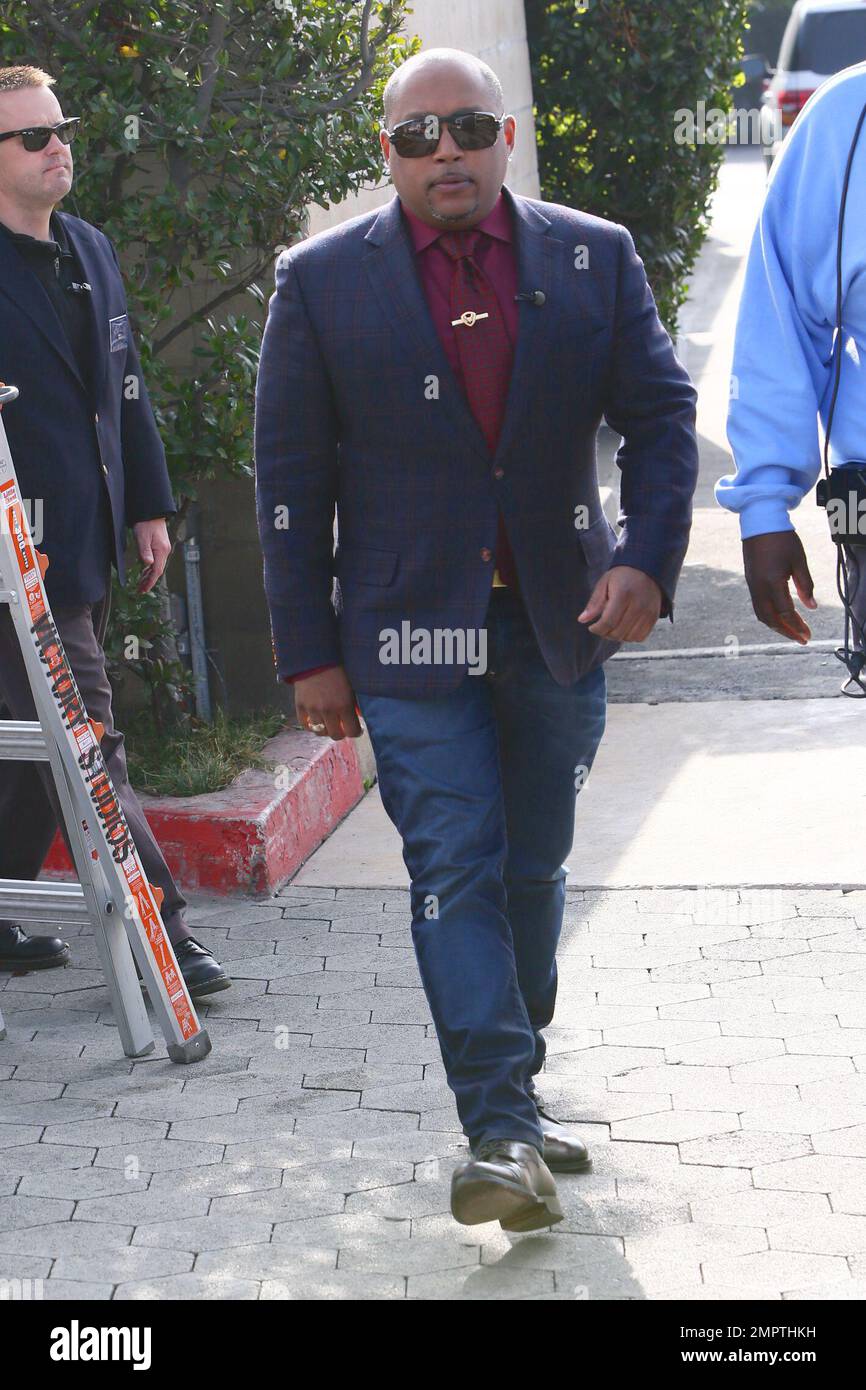 Daymond John shoots an interview for Extra at Universal Studios. Los ...