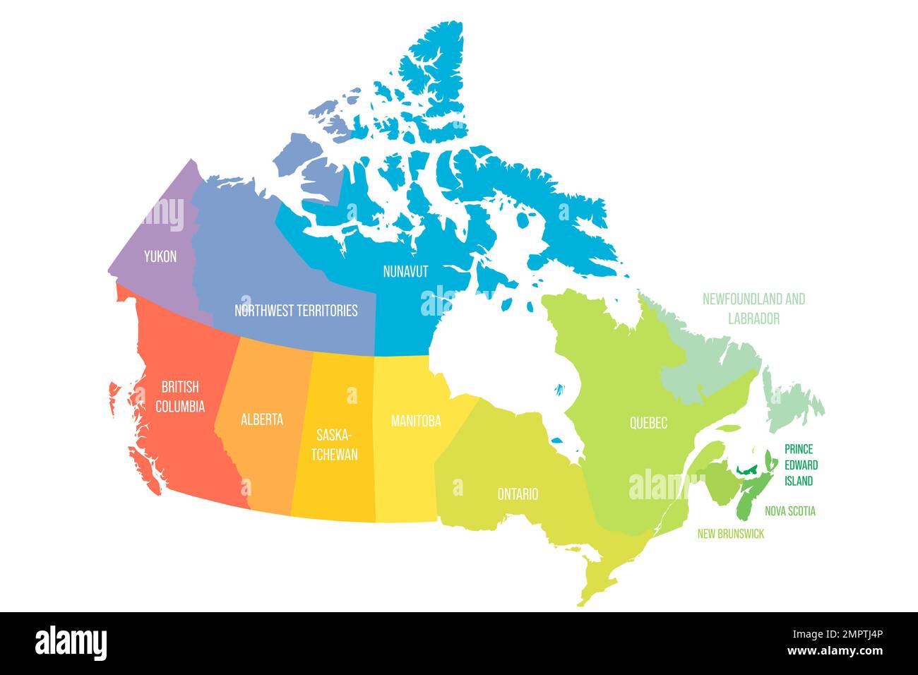 Canada political map of administrative divisions Stock Vector Image ...
