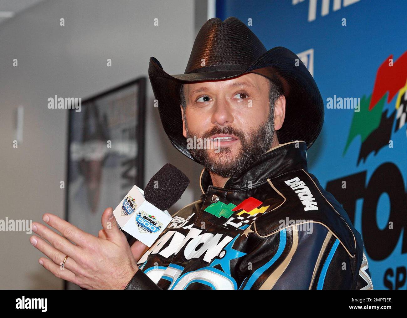 Country music singer Tim McGraw speaks at a press confrence prior to ...