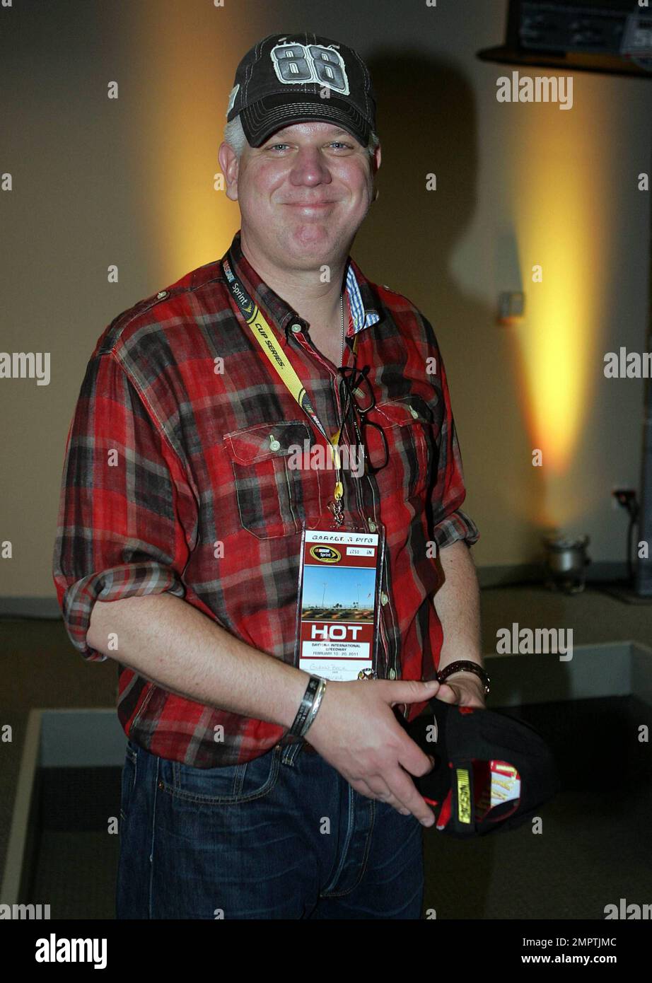 FOX TV host Glenn Beck attends the drivers meeting prior to the start ...