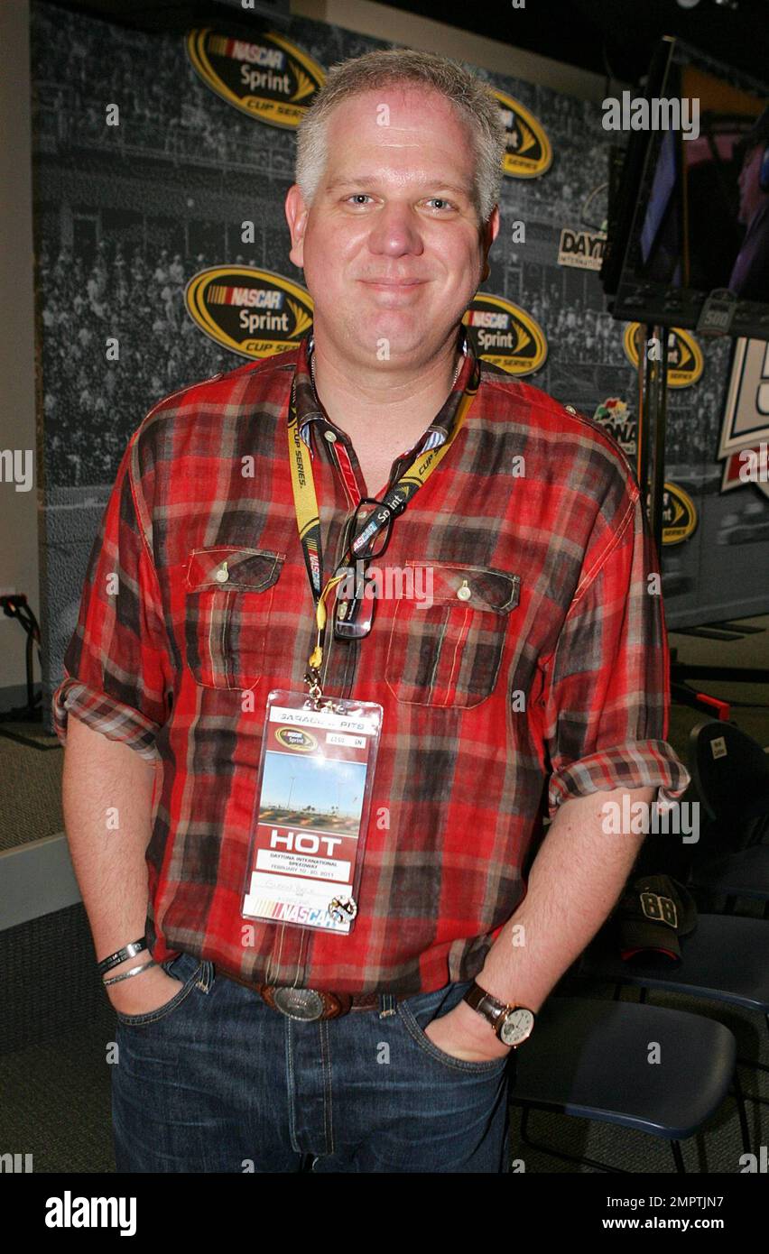 FOX TV host Glenn Beck attends the drivers meeting prior to the start ...
