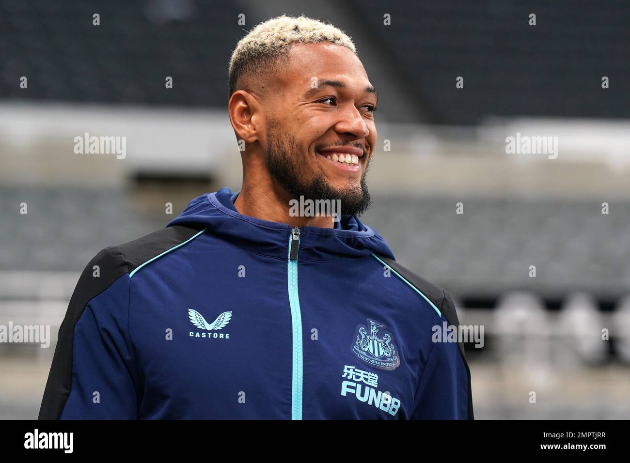 Newcastle United's Joelinton arrives to the stadium ahead of the ...