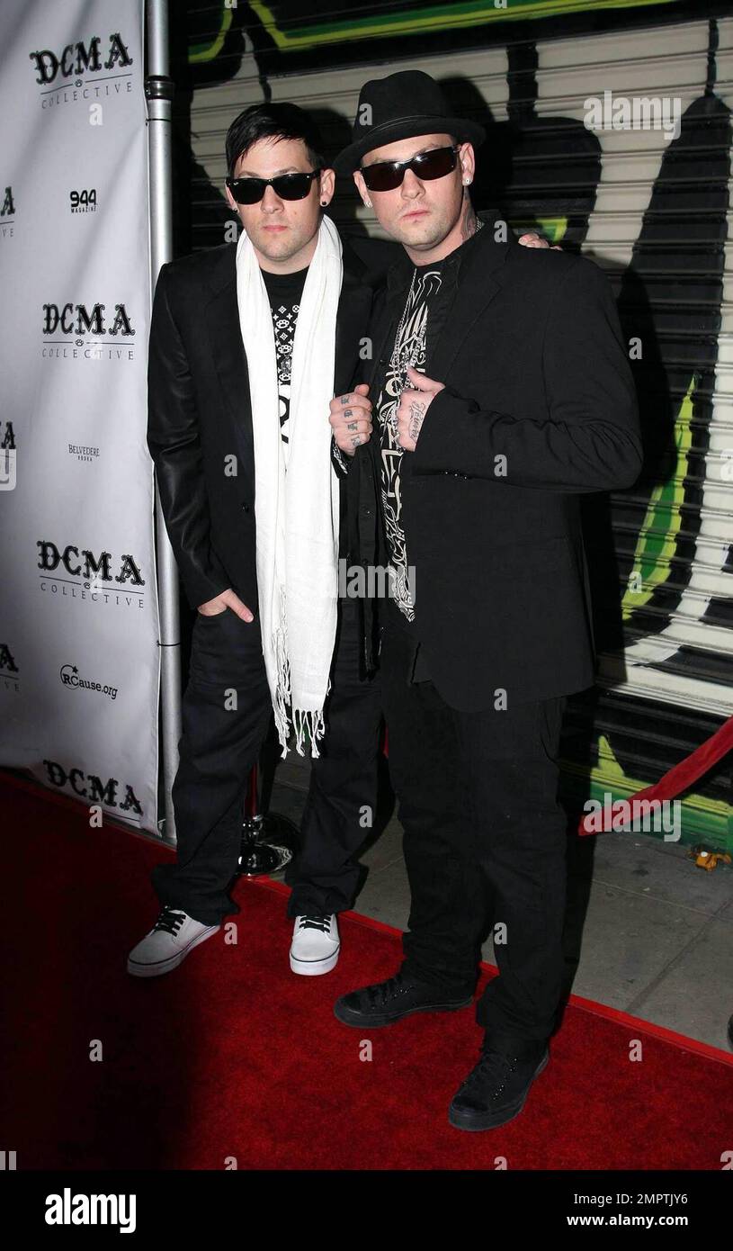Joel and Benji Madden attend the celebrations and grand opening of ...