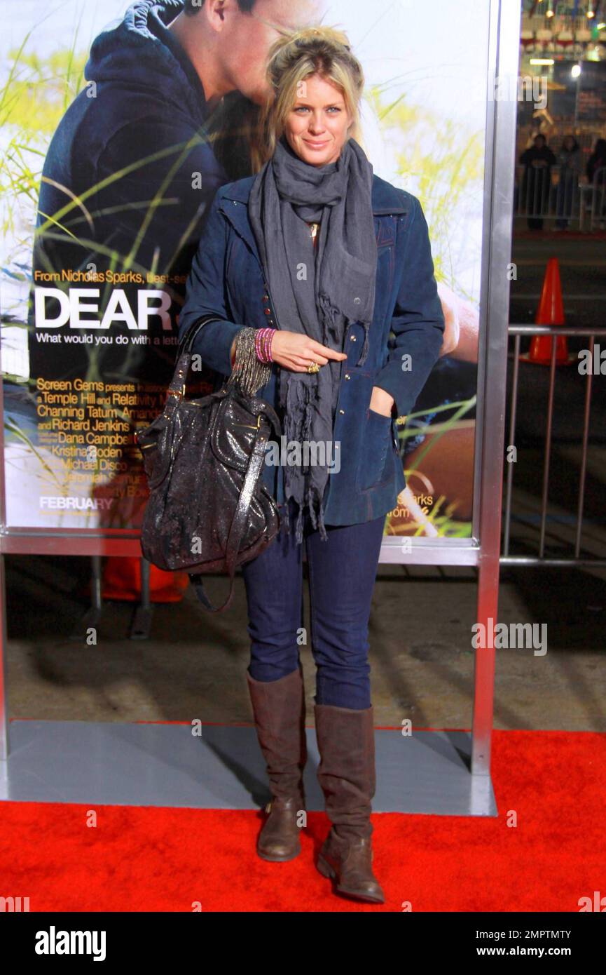 Rachel Hunter walks the red carpet at the world premiere of "Dear John ...