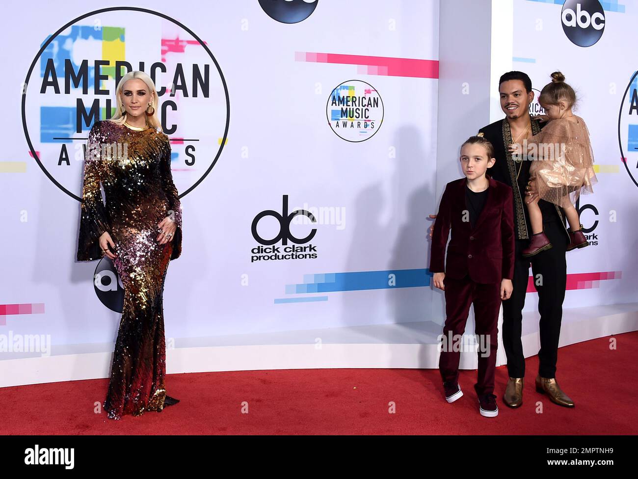 Ashlee Simpson, from left Bronx Mowgli Wentz, Evan Ross, and Jagger ...