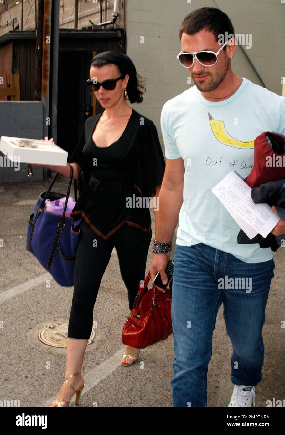 Dance partners Debbie Mazar and Maksim Chmerkovskiy leave the dance ...