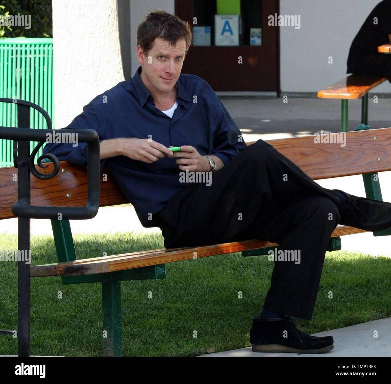 - Actor Declan Joyce takes a rest on a park bench while enjoying a day ...