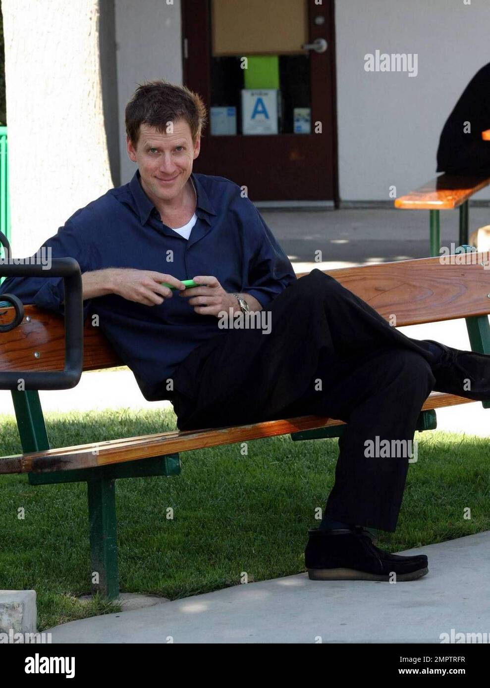 - Actor Declan Joyce takes a rest on a park bench while enjoying a day ...